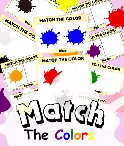 Match The Colors: Color Identification Activity by Beehavior | TPT