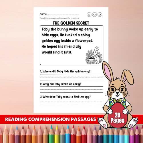 2nd Grade Easter Reading Comprehension Passages with Questions | Spring ...