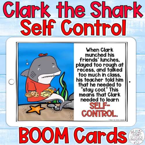 Clark the Shark Self-Control BOOM Cards™ Digital Distance Learning