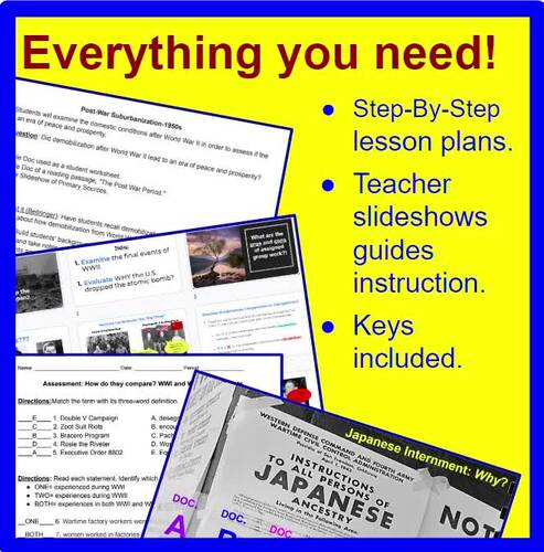 Complete US History Lesson Bundle: 6 lessons about World War II | TPT