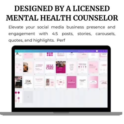 4:5 Instagram Editable Canva Social Media Templates Counselor Marketing ...