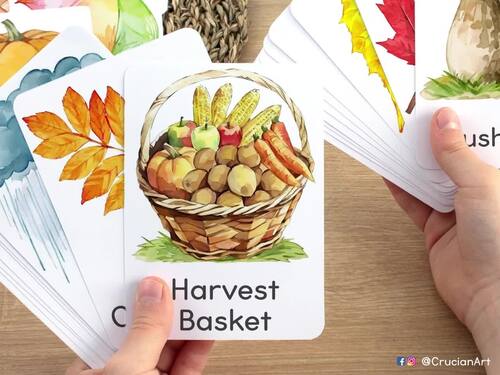 Autumn Season Three-Part Cards: Visual Card & Word Matching for Early ...