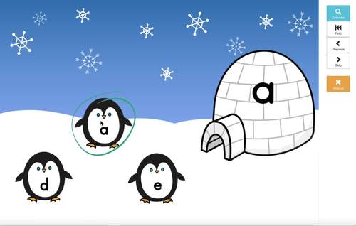 Penguin Lowercase Letters with Boom Cards™ | Matching | Digital | TPT