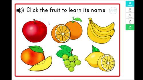 Fruits | Boom Cards | Preschool & ESL Vocabulary by Smart Way | TPT