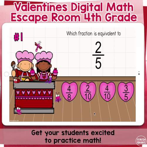 3rd Grade Valentine's Day Math Digital Escape Room Activity | Distance ...