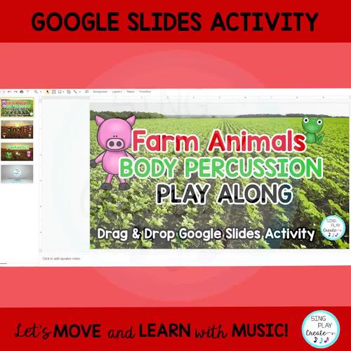Body Percussion Steady Beat Music Digital Drag & Drop Activity: Farm ...