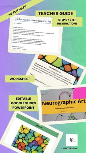Neurographic Art – Stress Relief Visual Art middle school worksheet ready