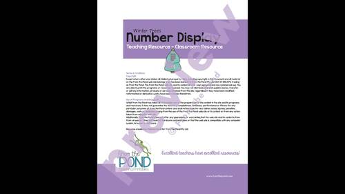 Winter Math Number Display by From the Pond | TPT