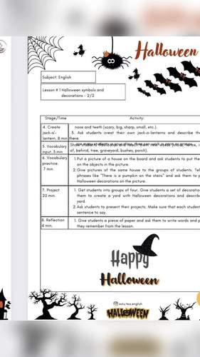 Halloween Lesson plans by Natalia Shvets | TPT