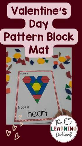 NO PREP Valentines Pattern Block Mats for February Fine Motor Skills