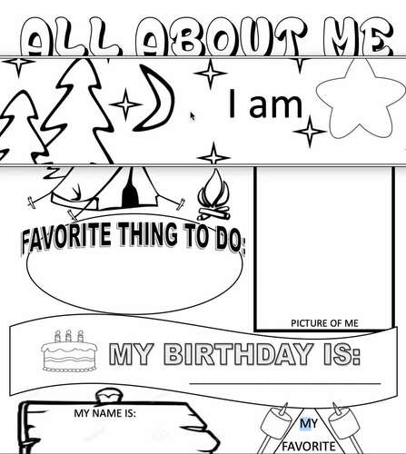All About Me - Camp Theme by Child Behavior and Classroom Management - CBCM