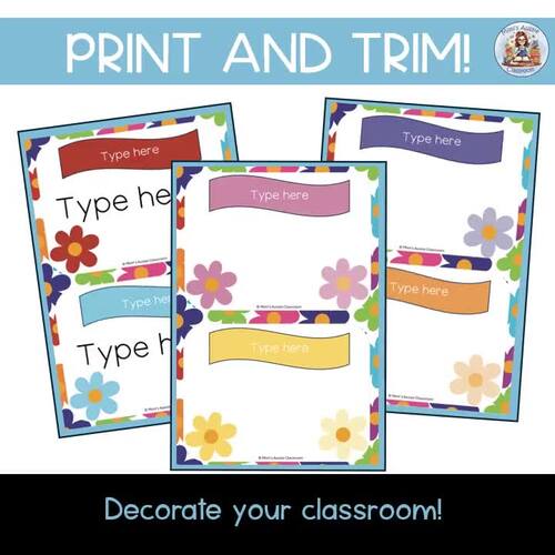 Classroom Decor-Classroom Job Charts for P-6 Classrooms, Bright Daisy Theme