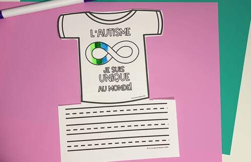 French World Autism Day | Colouring & Writing | Journée de l’Autisme K-3