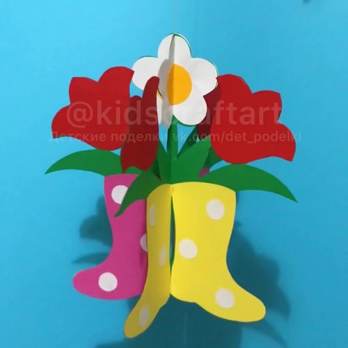 Spring Flower Tulips Boot Craft April March May Activity Mothers day ...