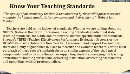 COMPLETE TEACHER Lesson 41 - Know Your Teaching Standards | TpT