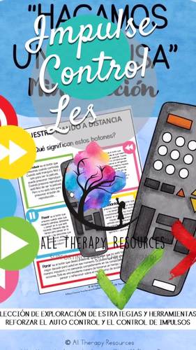 IMPULSE CONTROL Mini-Lesson and Workbook - "Let's Pause" - SPANISH VERSION