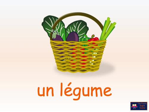 LE VOCABULAIRE DES LÉGUMES - POWERPOINT on vegetables vocabulary in French