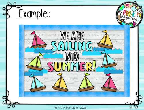 Summer Bulletin Board | Sailboat Bulletin Board | Sailing into Summer!