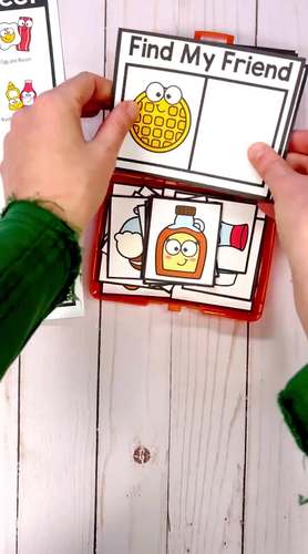 Food Pairs Preschool Task Cards DOLLAR DEAL by Preschool Packets