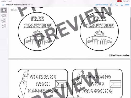 PALESTINE CUTOUTS CRAFT GAZA ISLAMIC PRINTABLE by MissYasmeenTeaches