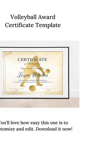 Editable Tennis Award Certificate Bundle for Boys, Girls and Team