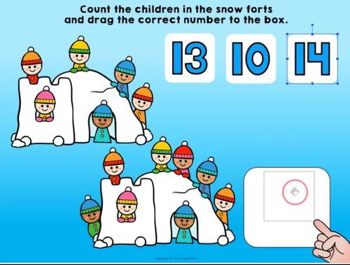 Winter Count the Objects 1 to 20 Google Slides™ Activity by Tech ...