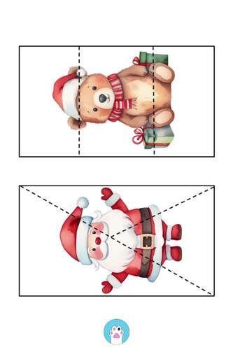 Christmas Scissor Skills Cutting Practice by Little Paws Resources