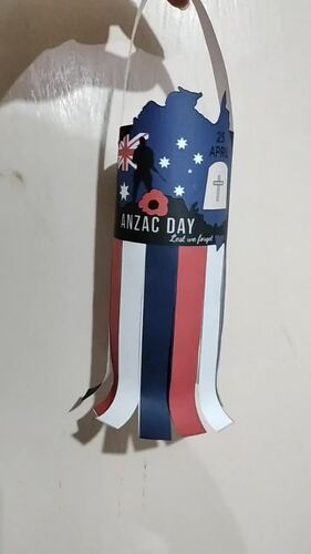 ANZAC Day Windsock Craft Coloring Page Activities Decoration - LEST WE ...