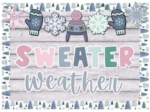 Winter Bulletin Board Kit | Sweater Weather Bulletin Board | Writing ...