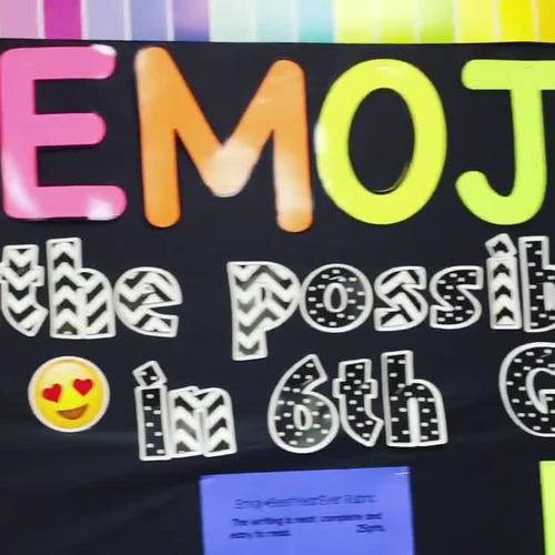 Emoji Bulletin Board for Back to School by Elementary at HEART | TpT