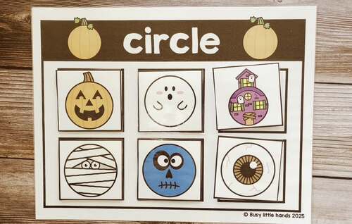 Halloween Shape Sorts - Preschool, Kindergarten, Special Education
