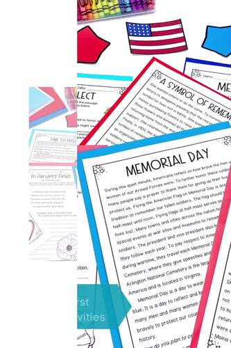 Memorial Day Activities Reading Comprehension Passages Writing Word ...