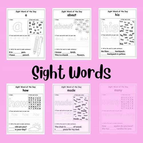 Sight Word Read & Trace Readers -Pre-Primer Sight Words-Kindergarten ... Sight Word Read & Trace Readers -Pre-Primer Sight Words-Kindergarten ...