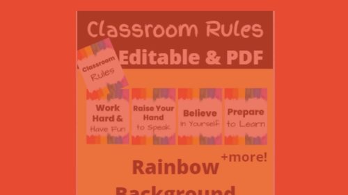 Back to School Classroom Rules (Rainbow) by Sky Unlimited | TPT