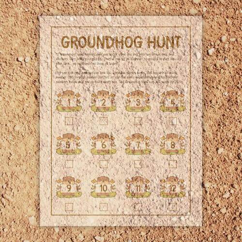Groundhog Hunt, Groundhog Day Games, Groundhog Day Party | TPT