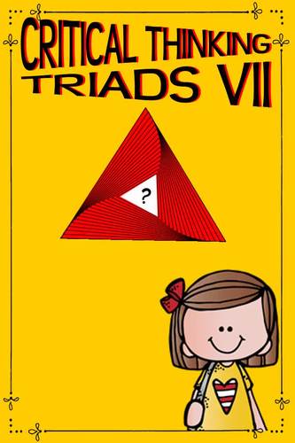 CRITICAL THINKING TASK CARDS Word Relationships TRIADS VII Vocabulary GATE