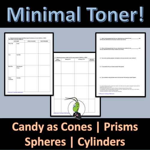 Surface Area and Volume Application Project with Candy for Geometry