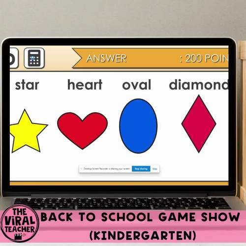 Kindergarten Back to School Math and ELA Review Game Show by The Viral ...