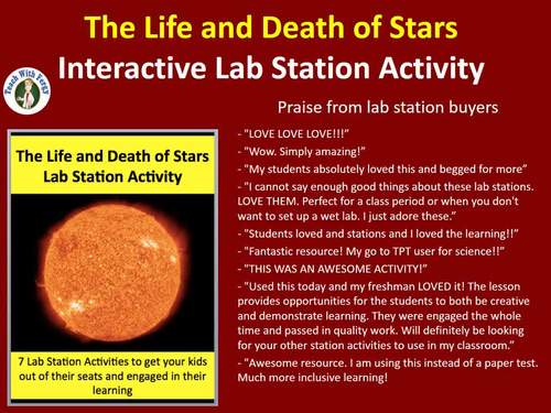 The Life and Death of Stars - 7 Engaging Lab Station Activities | TpT