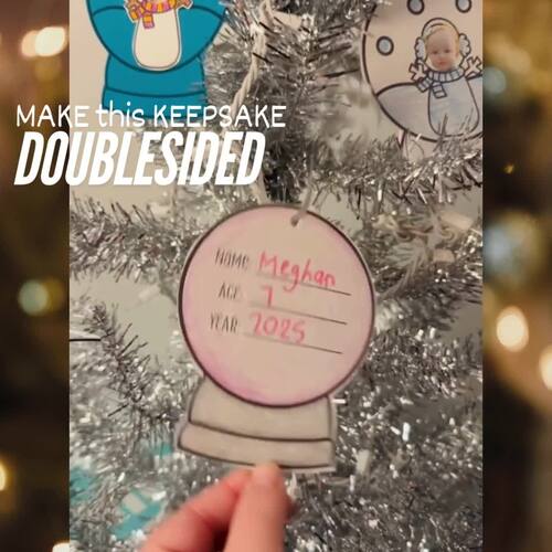 Snow Globe Christmas Ornament Parent Gift | Holiday Keepsake and Present