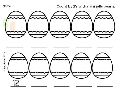 Spring Time Fun Count by 2s, 5s, & 10s Activity by The Kinderlady