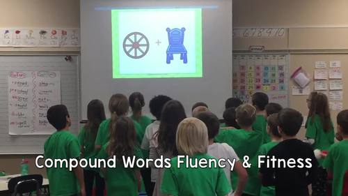 Compound Words Fluency & Fitness® Brain Breaks by Tickled Pink in Primary