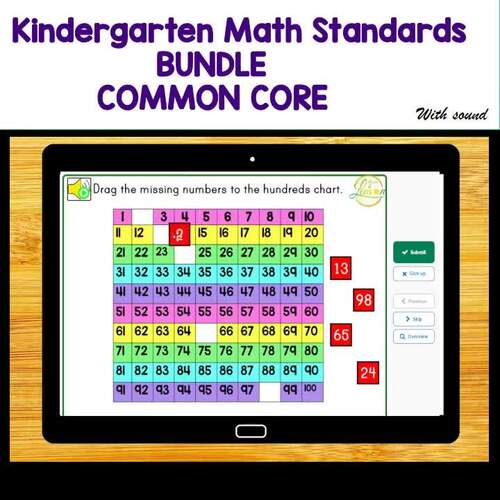 Kindergarten Common Core Math MEGA BUNDLE Boom Cards Year-long digital ...