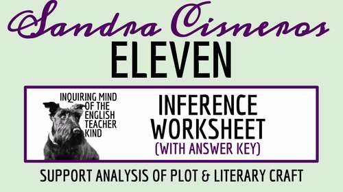 "Eleven" by Sandra Cisneros Literary Analysis Worksheet | Coming of Age ...