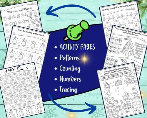 Christmas Math and Activity Book Bundle for Kids 4-7 by Power Kids by ...