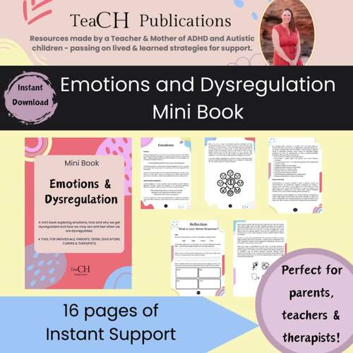Emotional Regulation Workbook ADHD Autism Helper Daily Living Autism ...