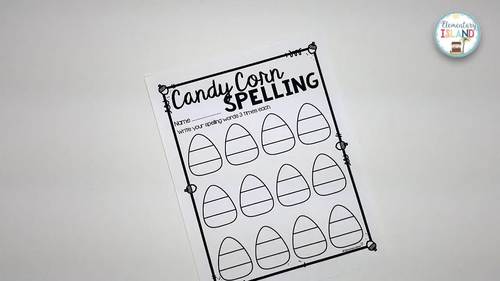 Halloween Activities and Fall Activities for Spelling with any list