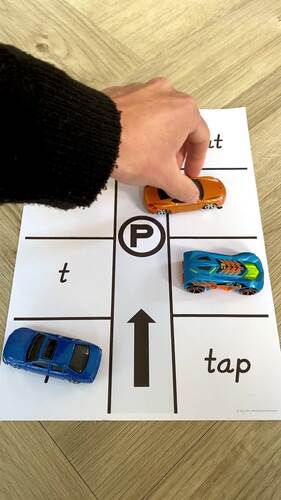 Phase 2 Phonics Car Parks Activity by Hands-On Printables | TPT
