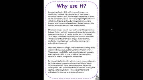 English Alphabet Mnemonic Letter Sound Drill Flashcards Free Poster