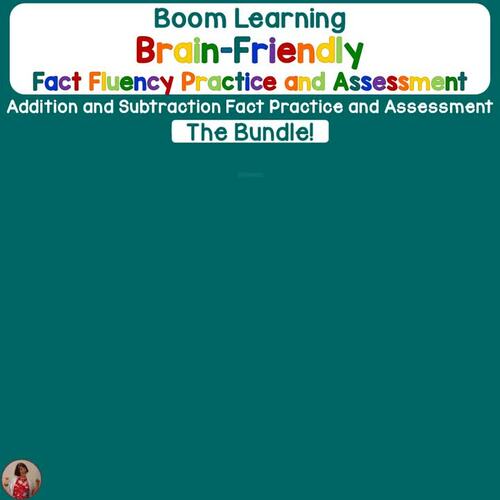 Digital Fact Fluency Addition & Subtraction Levels 1-10 Boom Cards Bundle